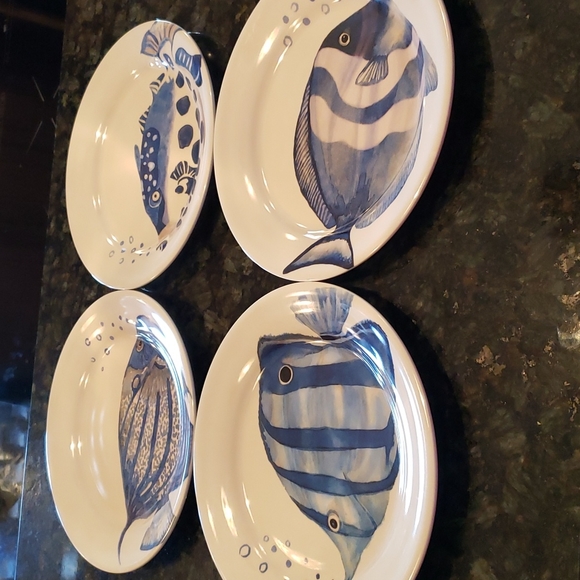 Pier 1 | Kitchen | Pier Fish Dishes New Set Of 4 | Poshmark